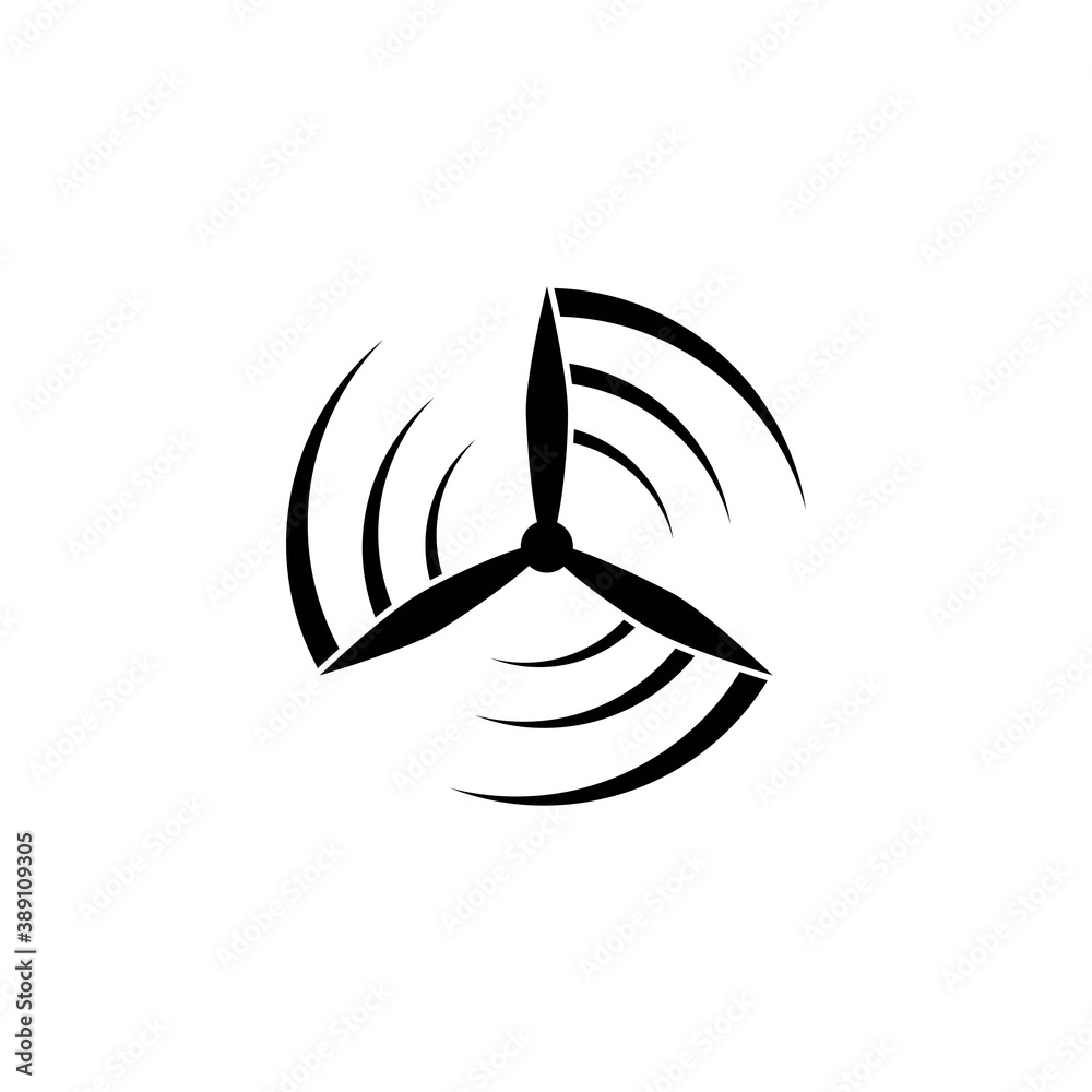 wind fan logo Stock Vector | Adobe Stock