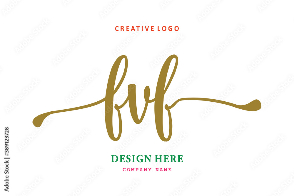 FVF lettering logo is simple, easy to understand and authoritativePrint ...