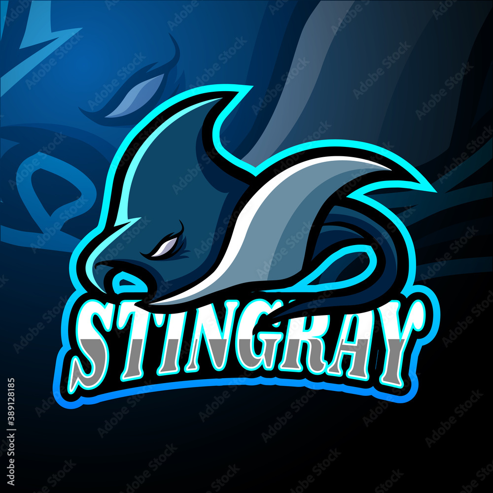 Stingray esport logo mascot design Stock Vector | Adobe Stock