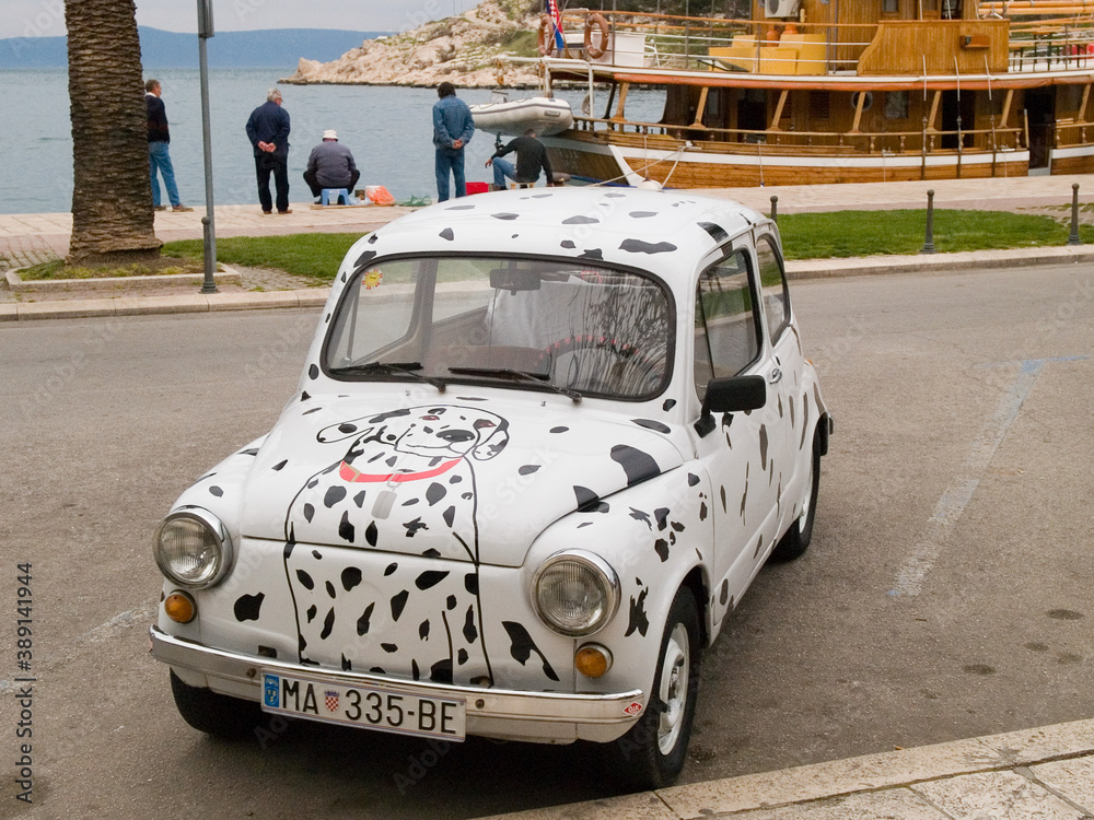 Vintage Zastava 600 compact limousine from former jugoslavia Stock ...