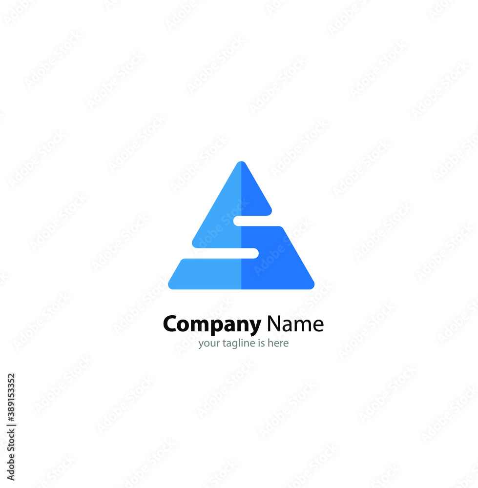 the simple elegant logo of letter s with white background Stock Vector ...