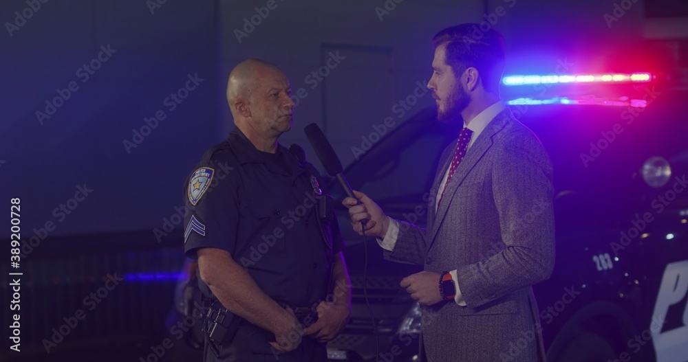 FIXED Reporter conducts interview with police representative on a crime ...