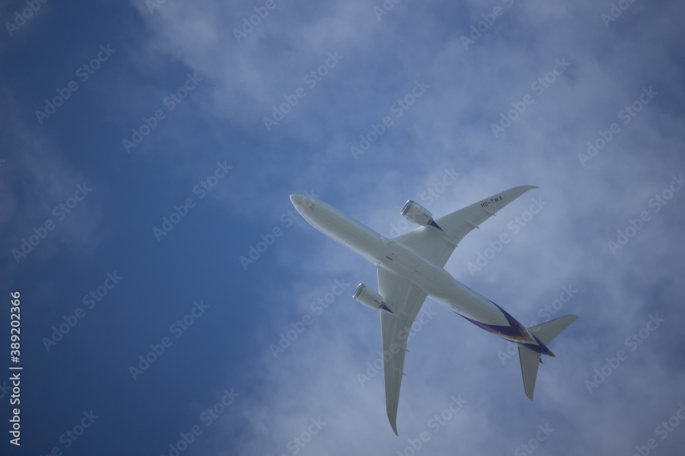 First Boeing 787-900 Dreamliner HS-TWA of Thaiairway. Stock Photo ...