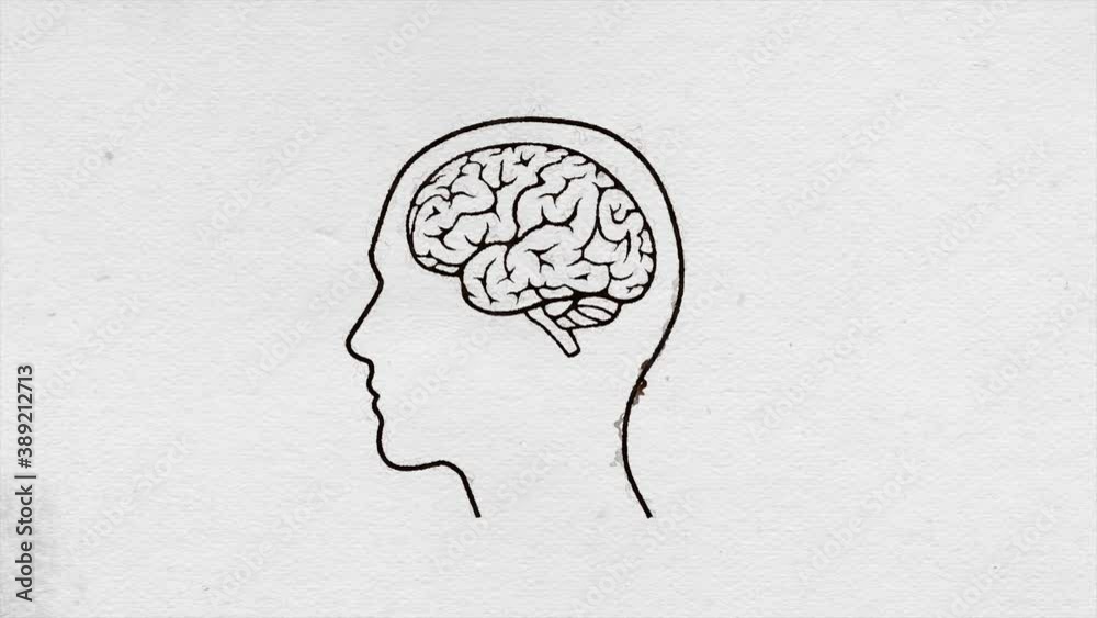 Brain Power Cyber Technology Background Animation/ 4k animation of a ...