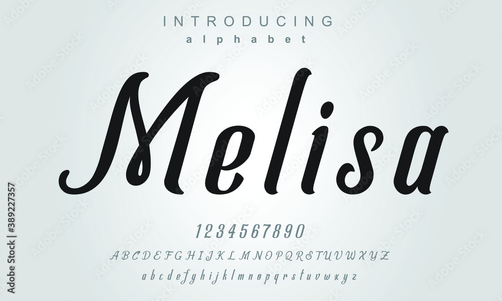 Melisa font. Elegant alphabet letters font and number. Classic Copper ...