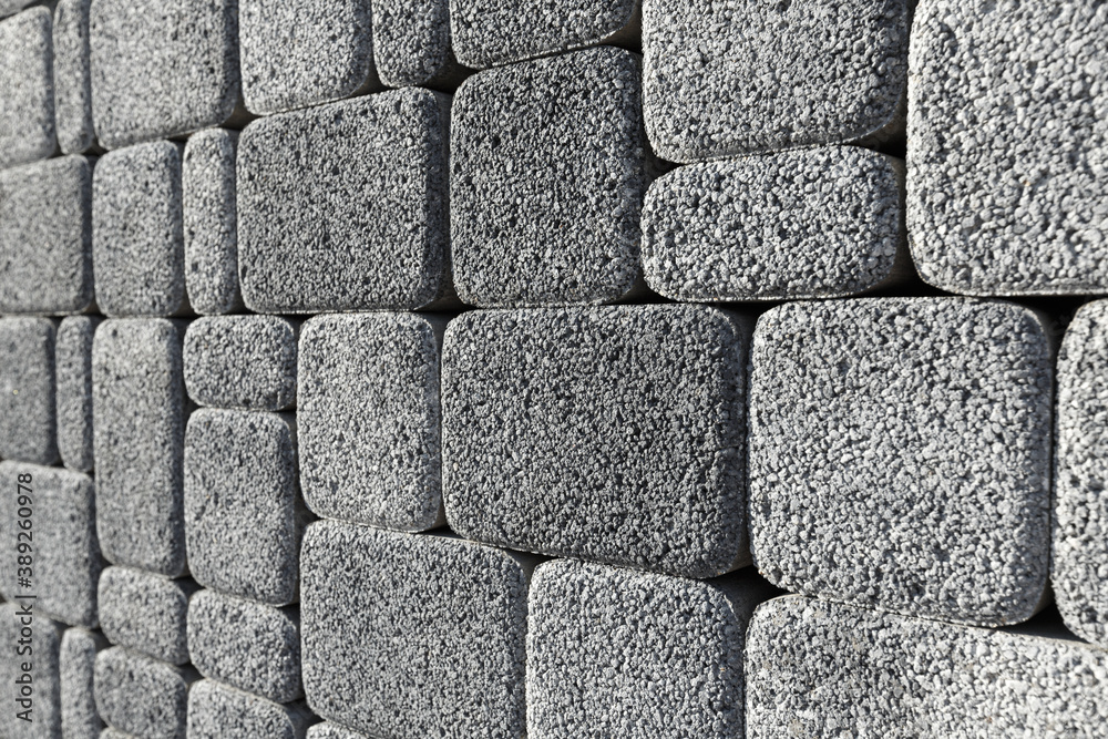 The surface is paved with road tiles of different sizes (multi format ...