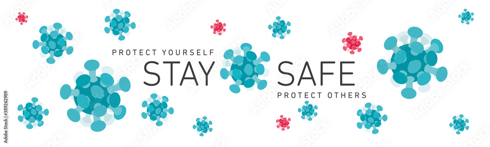 Stay safe Covid-19 Coronavirus infection infographic logo icons symbol ...