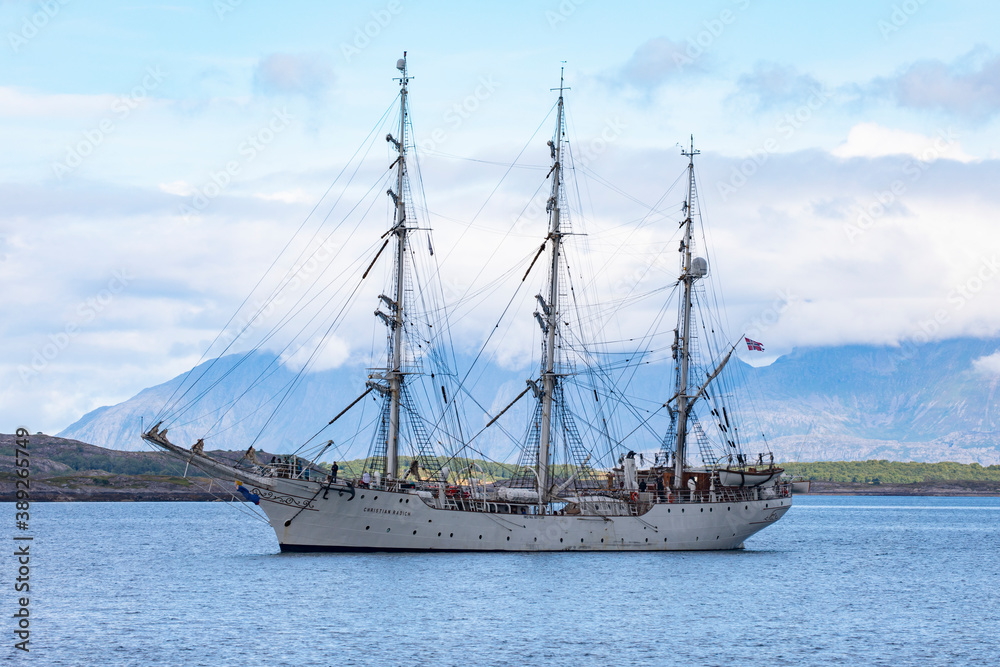 SS Christian Radich Arrives at Bronnoysund harbor, Christian Radich» is ...