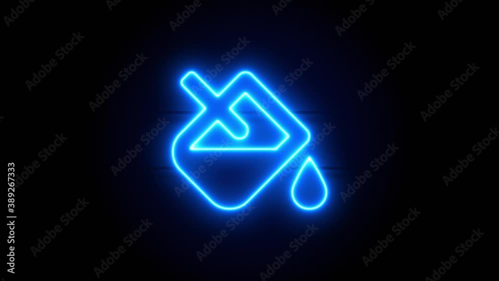 Fill Drip neon sign appear in center and disappear after some time ...