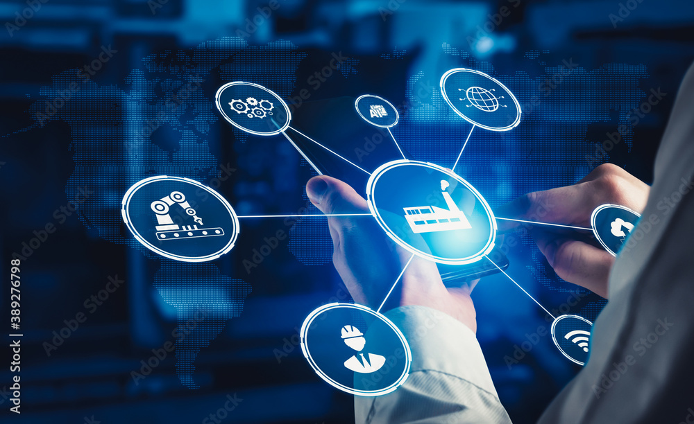 Industry 4.0 technology concept - Smart factory for fourth industrial ...