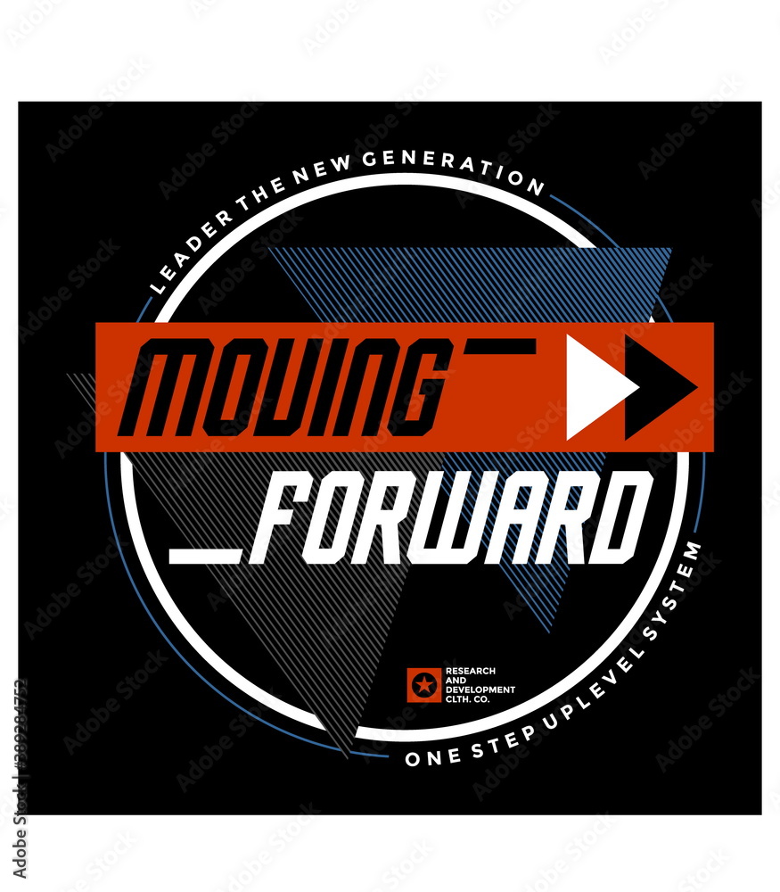 Abstract, stylish and modern typography slogan. One step up level ...