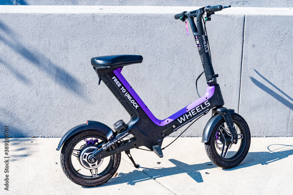 Santa Monica, California - October 09 2019: Wheels Electric Bike/ Mini ...