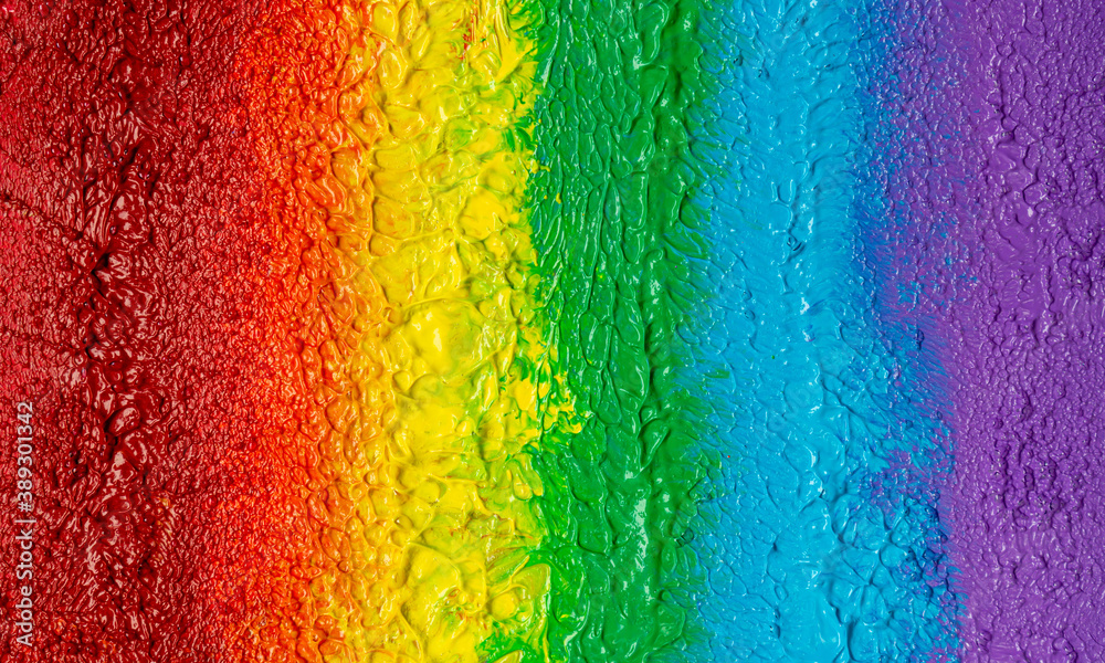 Acrylic Paint Texture With Rainbow Colour Scheme Stock Photo | Adobe Stock