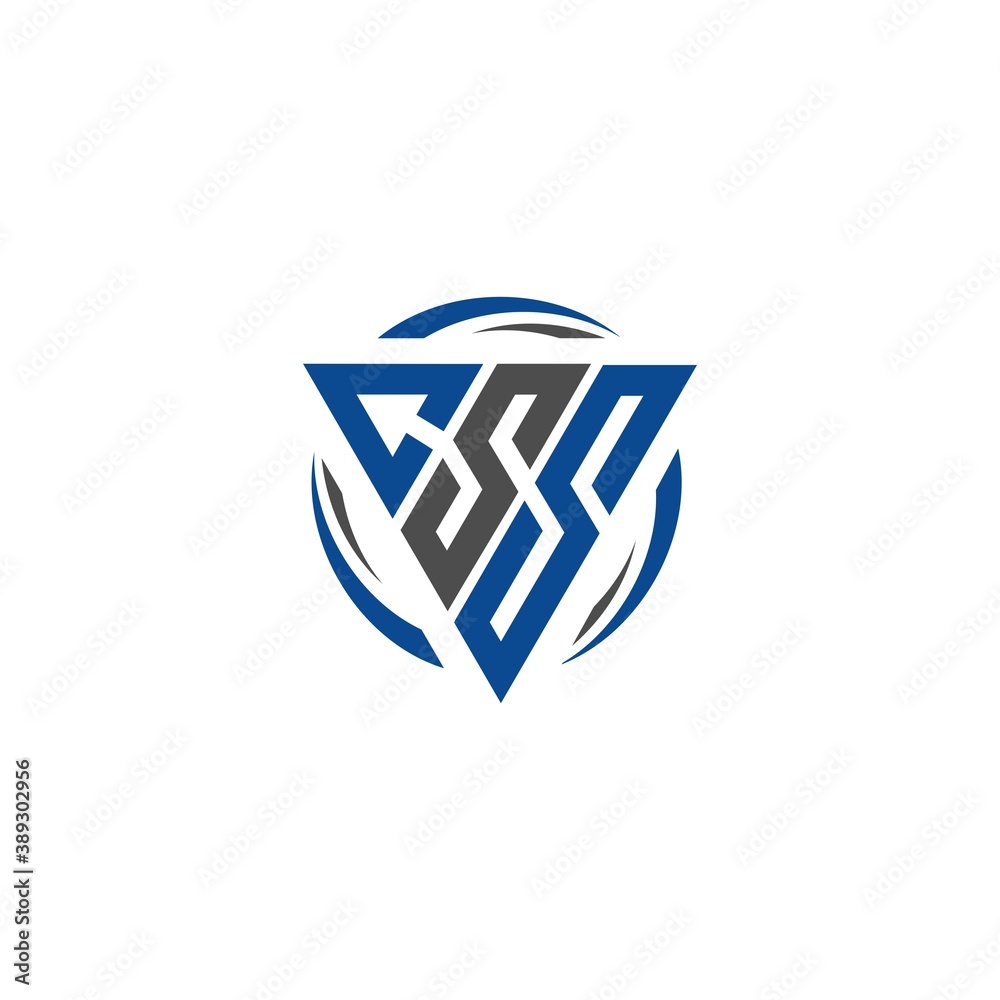 Initial Letter Css Triangle Monogram Clean Modern Simple Logo Stock Vector Adobe Stock