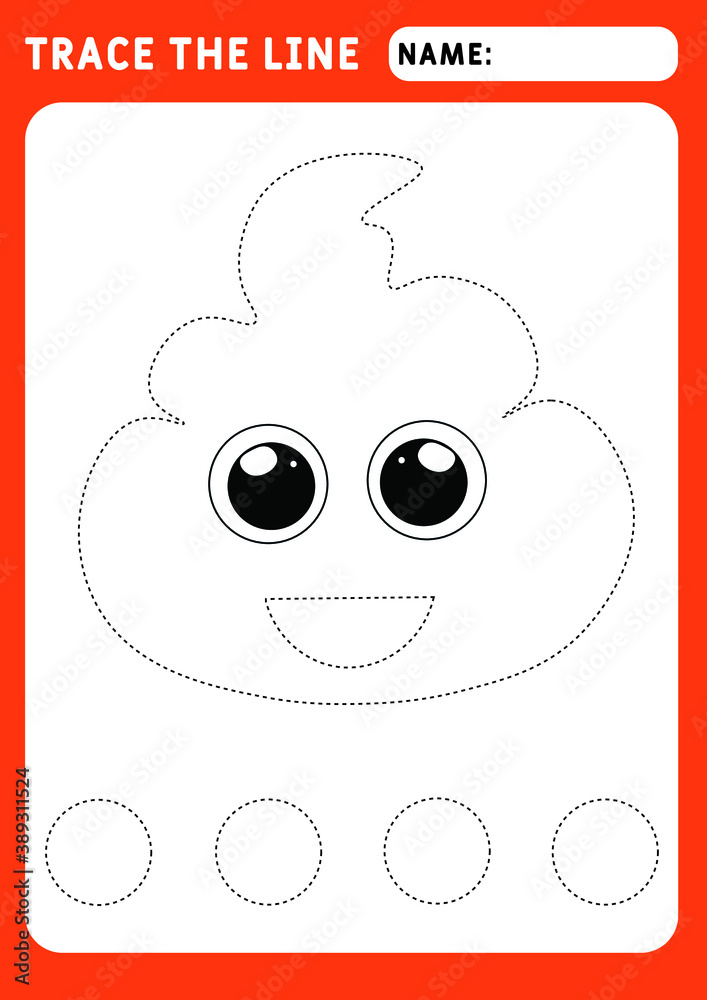 Cute happy smiling poop character. Educational children game. Preschool ...