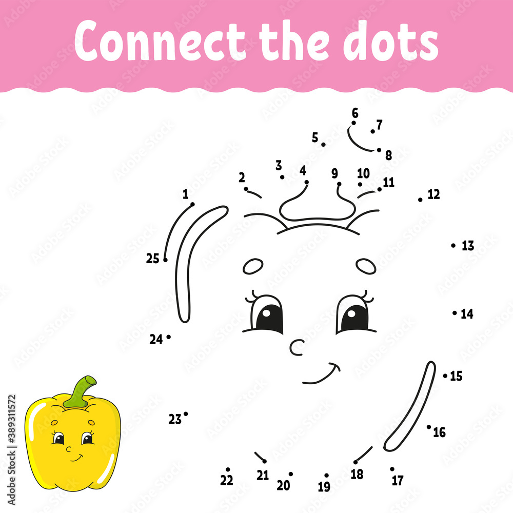Dot to dot game. Draw a line. For kids. Activity worksheet. Coloring ...