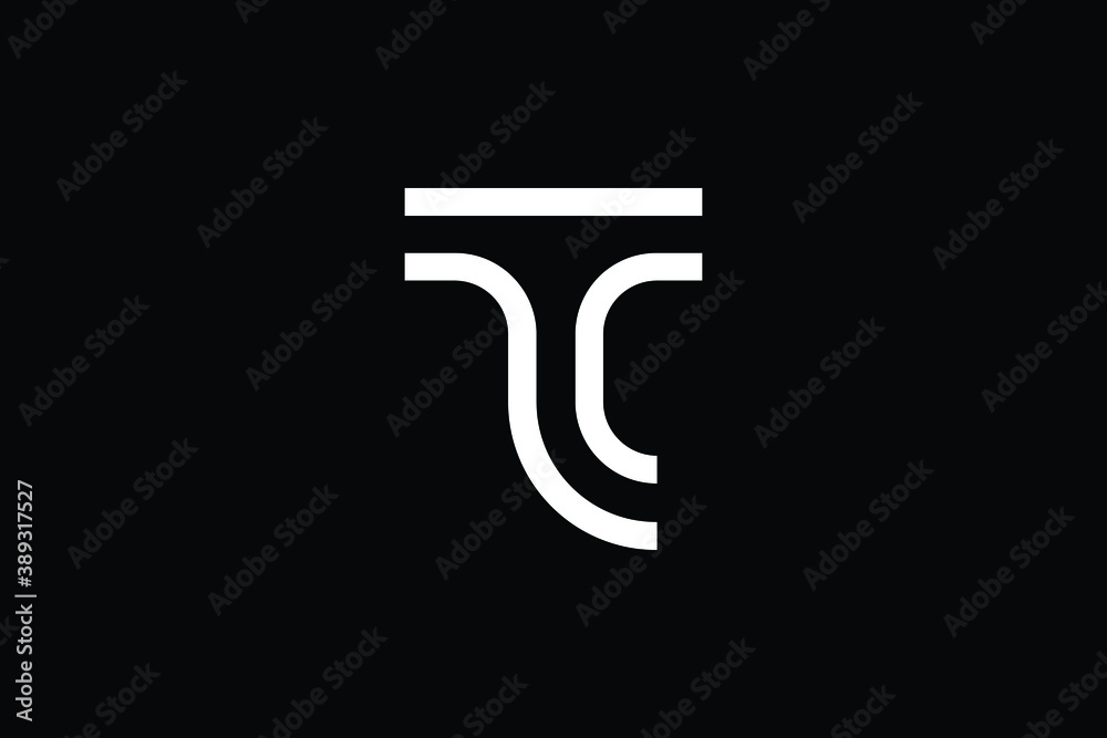 TC logo letter design on luxury background. CT logo monogram initials ...