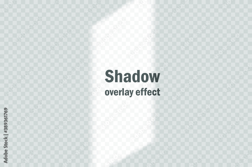 Vector shadow overlay effect. Transparent soft light and shadows from ...