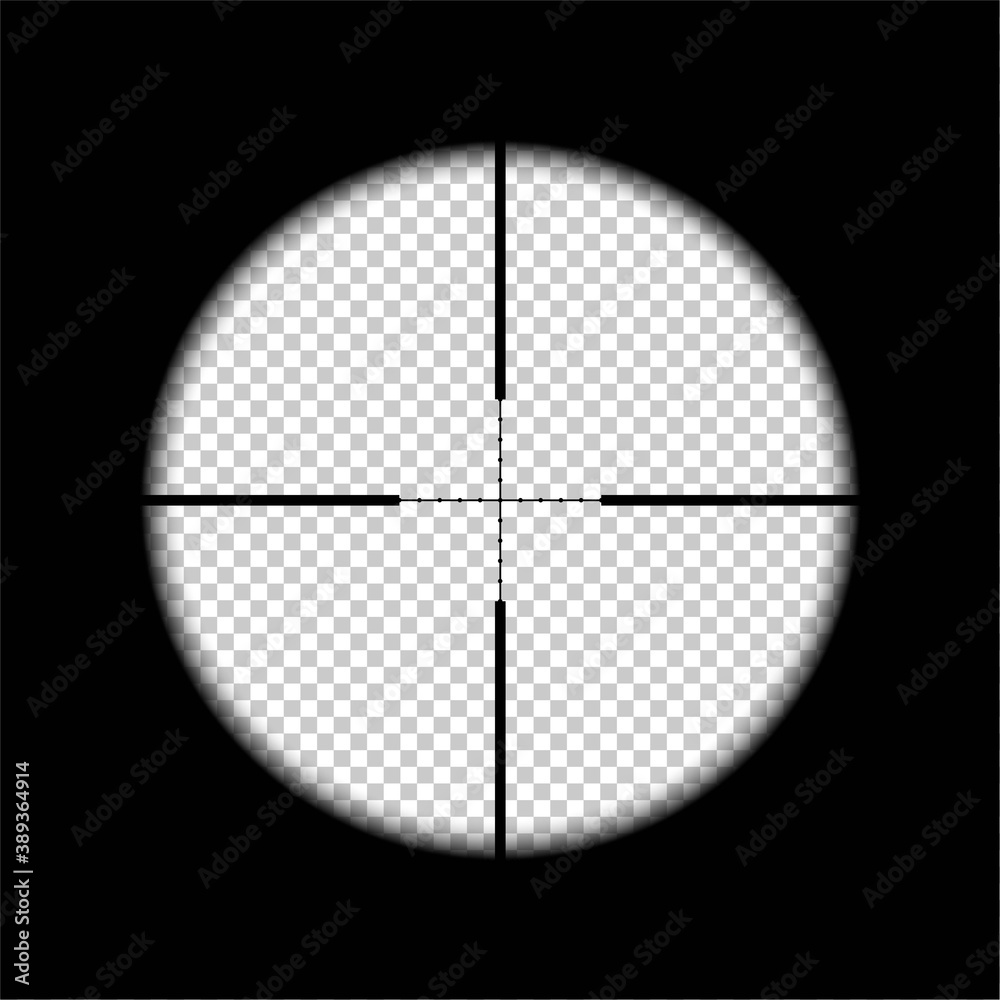 Aiming for target on rifle black background. Sight view of sniper ...