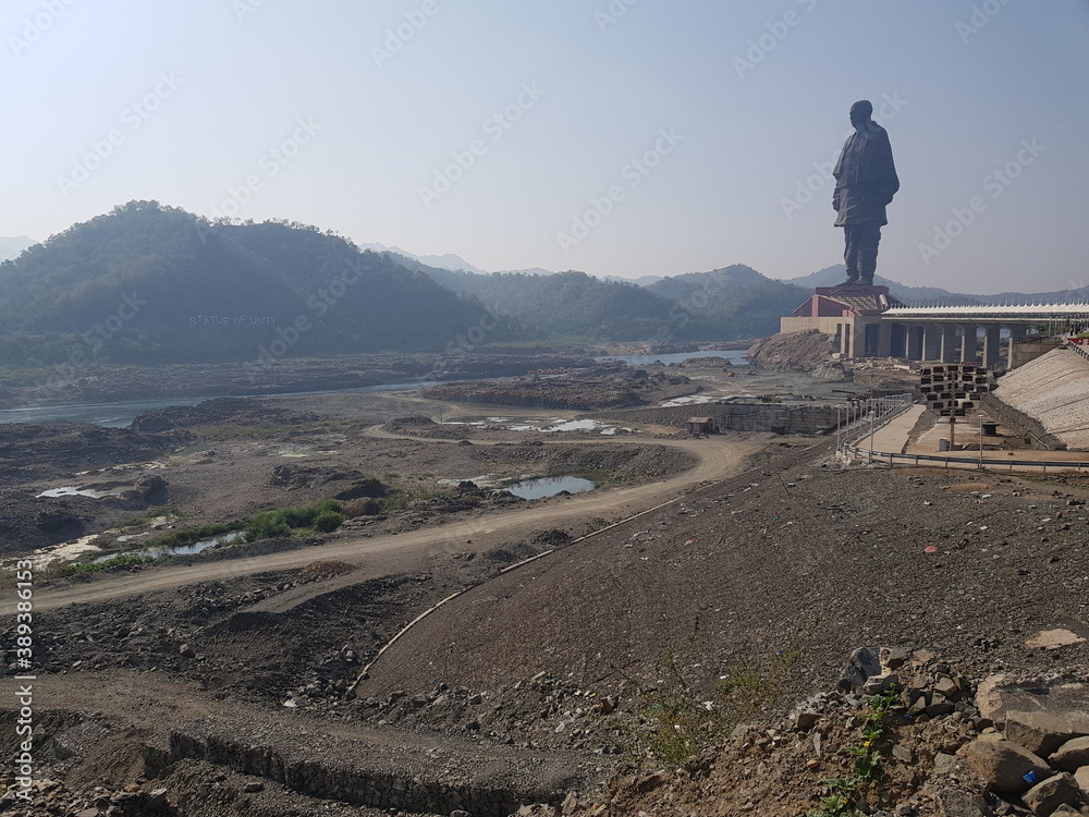 Panorama of Statue of Unity Stock Photo | Adobe Stock