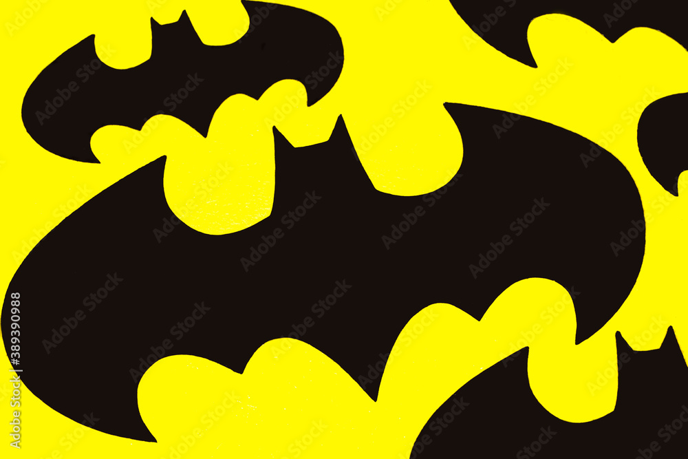 Bologna / Italy - July 26, 2020: The famous Batman logo to celebrate ...