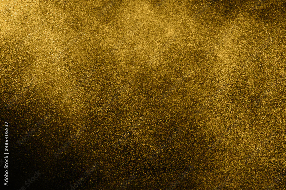 Gold dust texture on black background Stock Photo | Adobe Stock