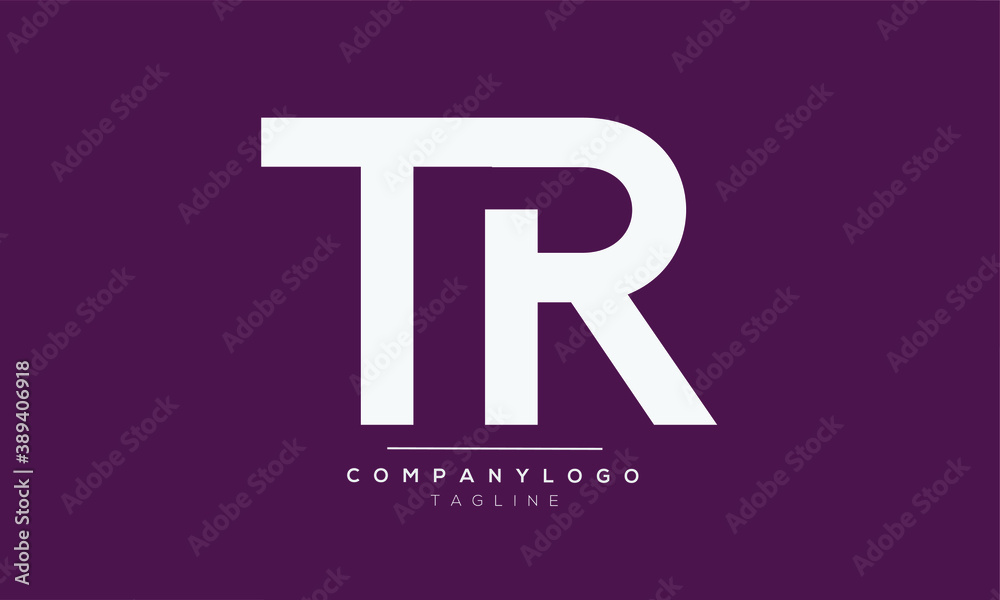 TR initials monogram letter text alphabet logo design Stock Vector ...