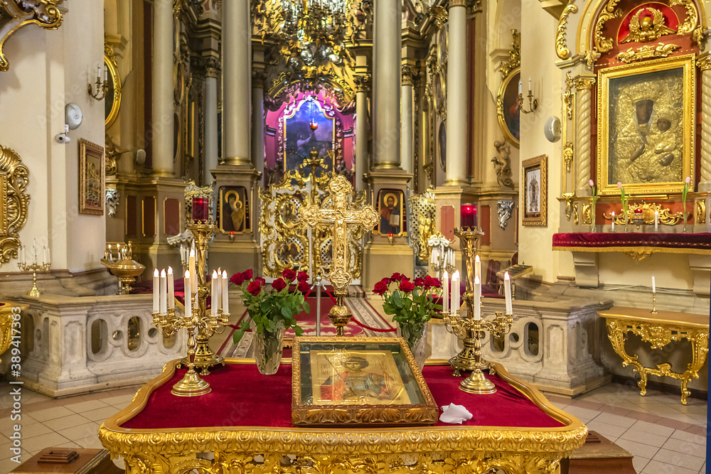 Interior of Lviv Greek Catholic Archbishop's Cathedral of Saint George ...