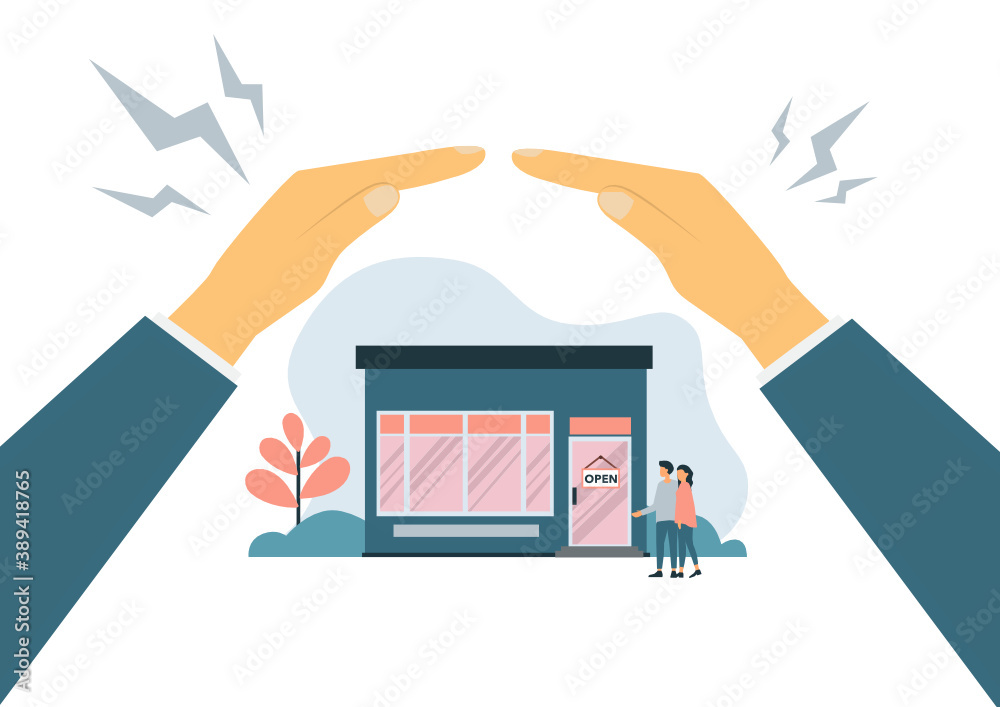 Small Business Building Cartoon