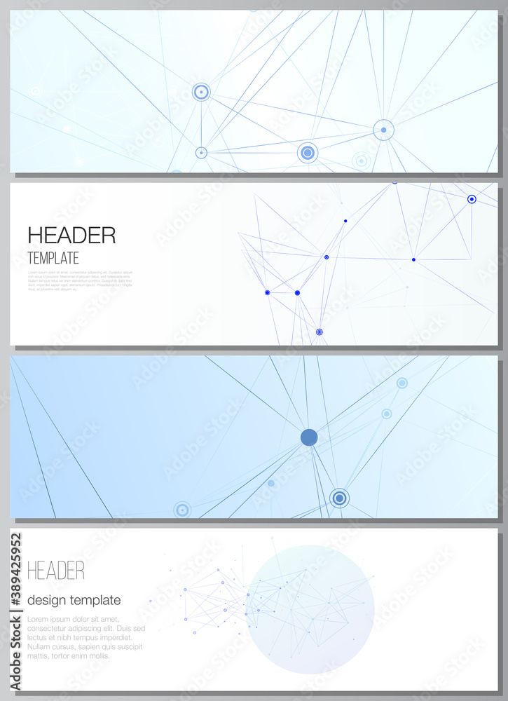 Vector layout of headers, banner templates for website footer design ...