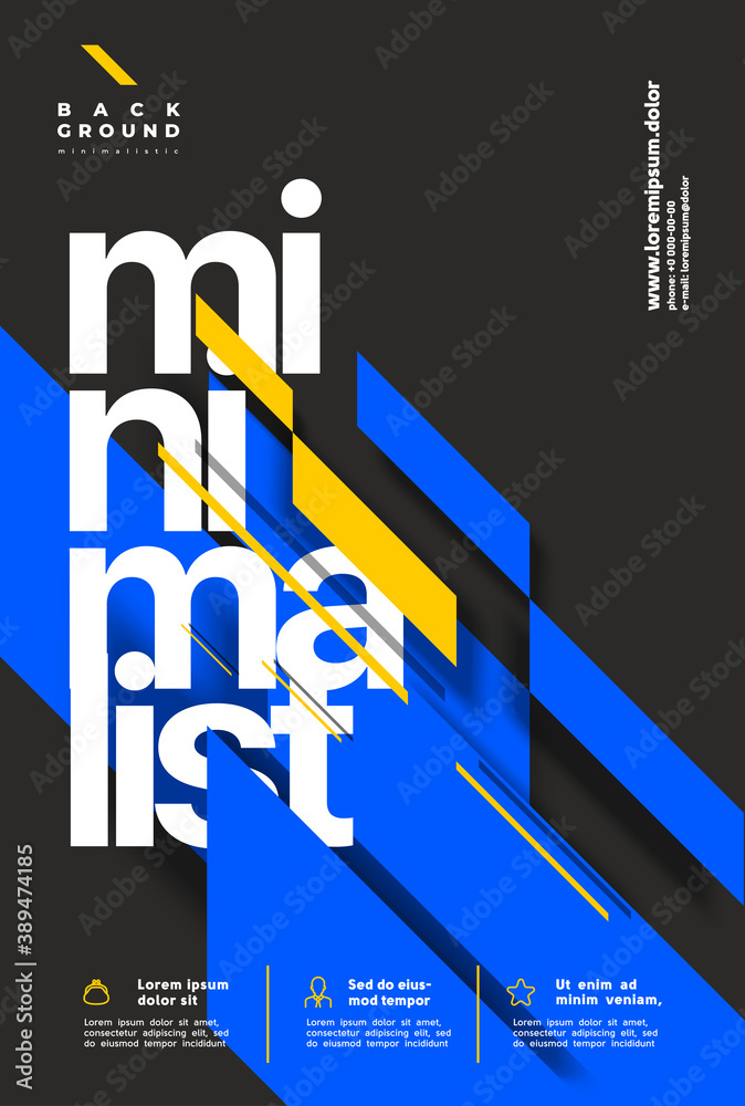 Vector illustration. Minimalist poster. Background with abstract ...