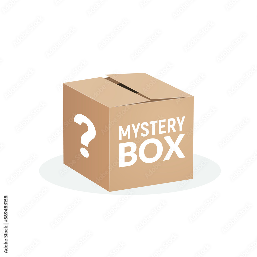 Mystery contest box, lucky prize present surprise secret. Mystery box ...