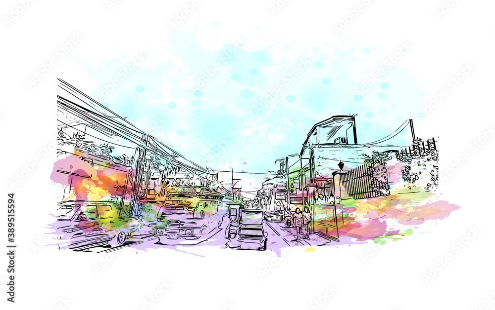 Building view with landmark of Cavite is a province in the Philippines ...