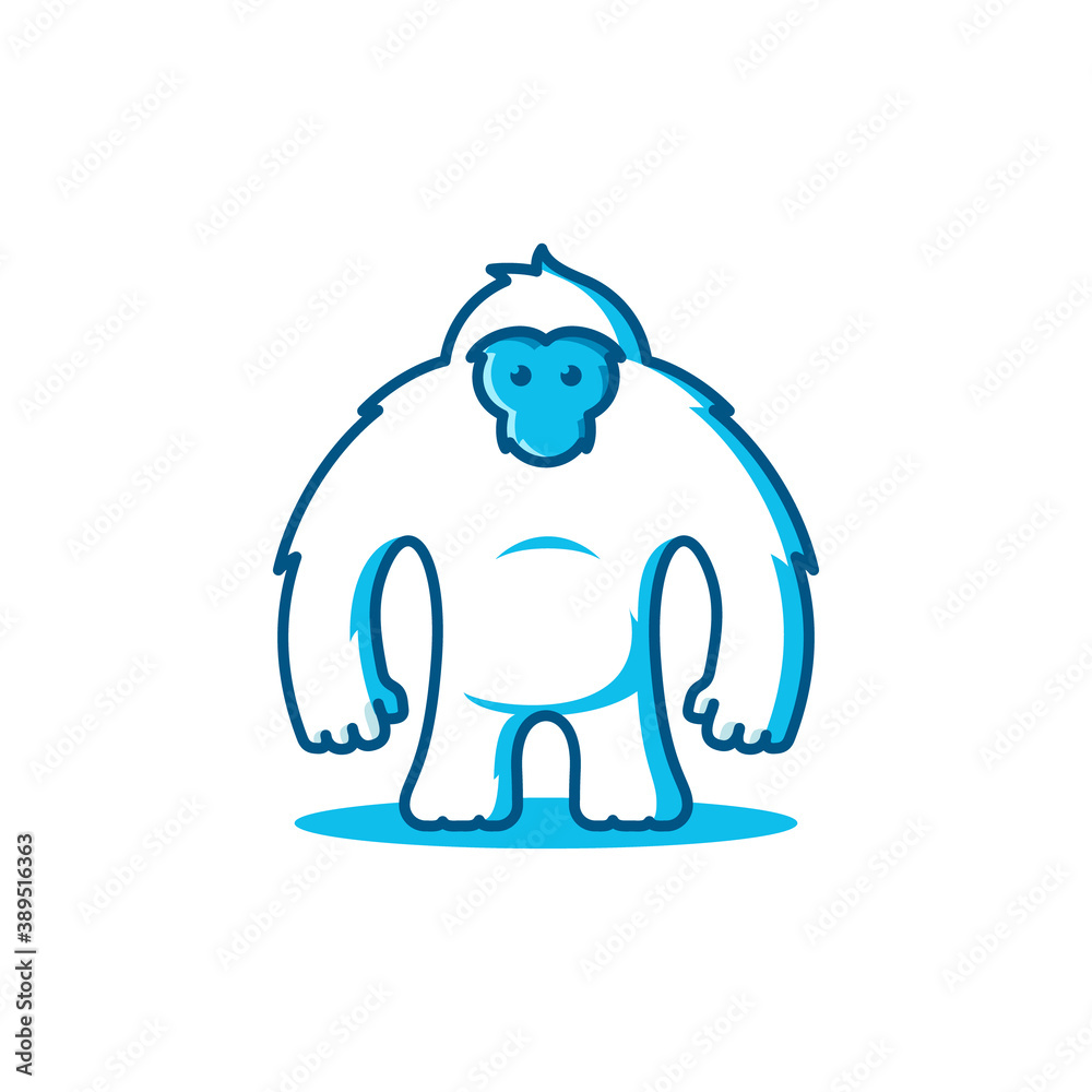 Simple illustration logo of a yeti Stock Vector | Adobe Stock