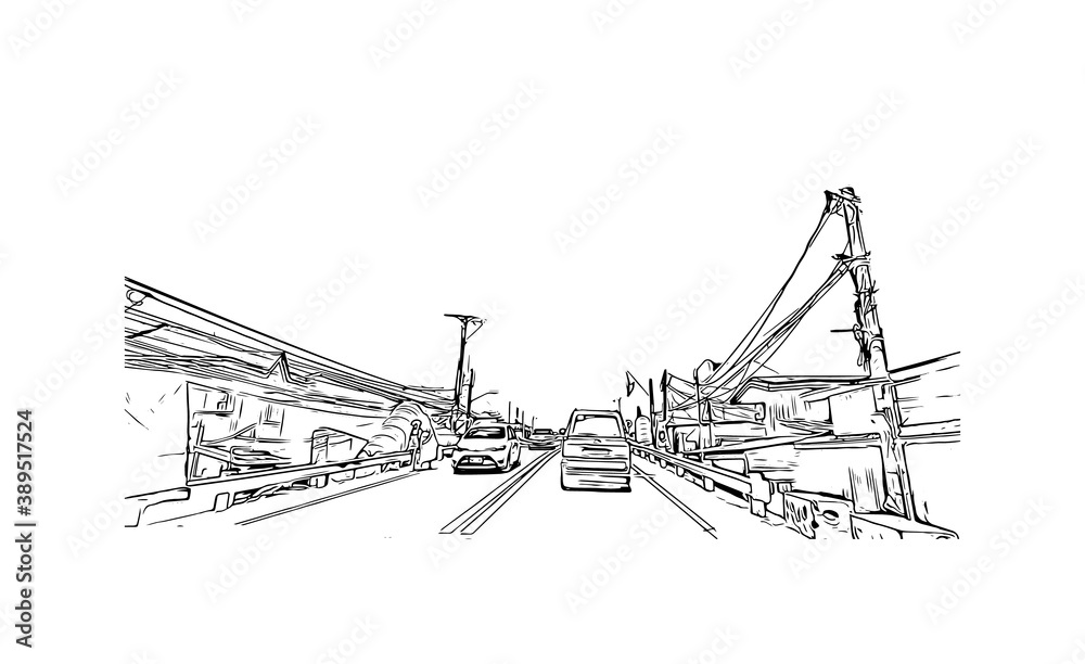 Building view with landmark of Cavite is a province in the Philippines ...