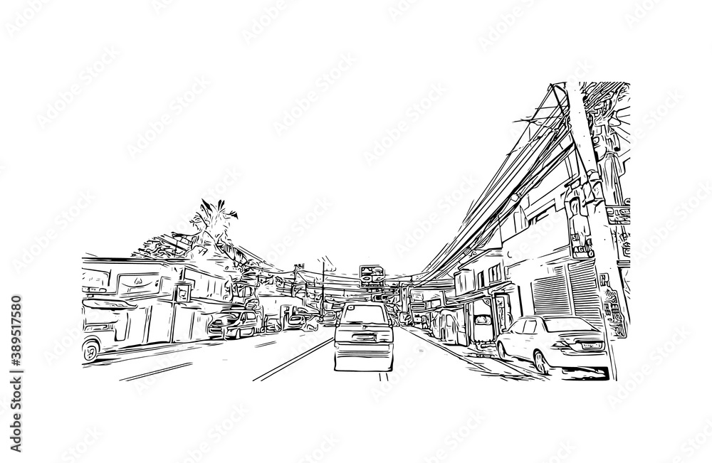 Building view with landmark of Cavite is a province in the Philippines ...