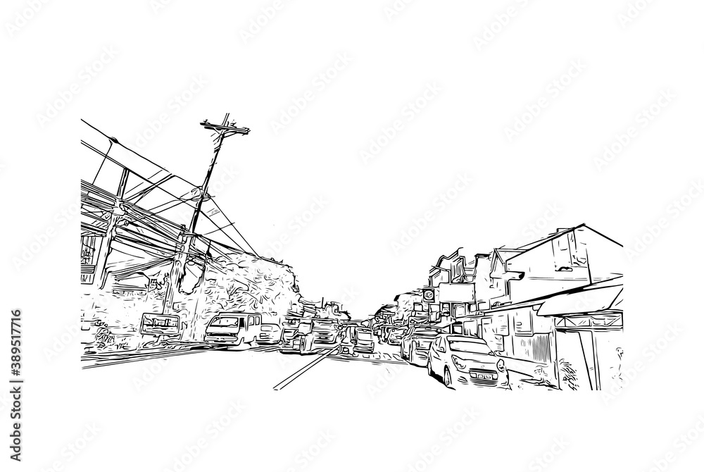 Building view with landmark of Cavite is a province in the Philippines ...