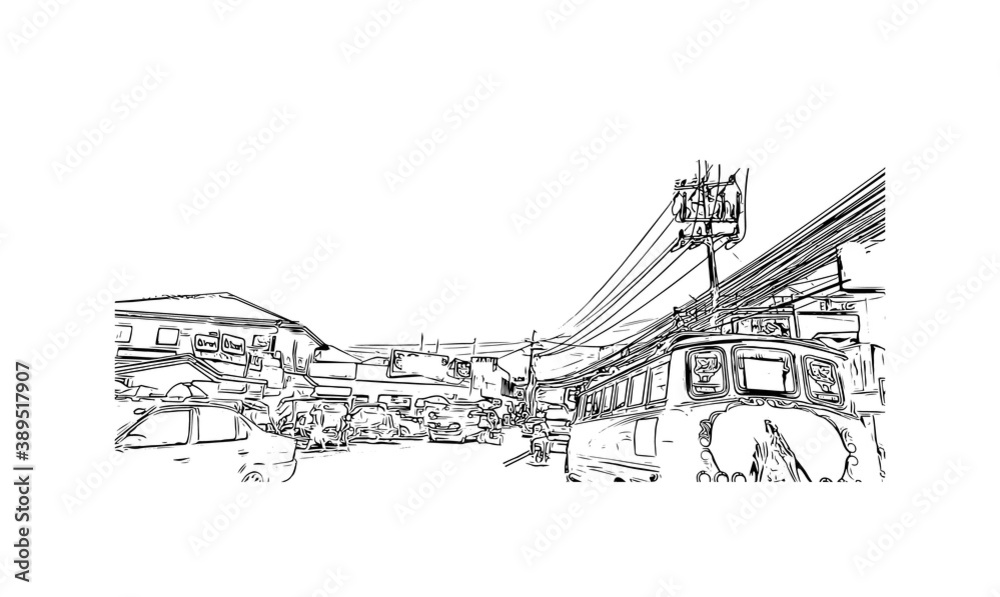 Building view with landmark of Cavite is a province in the Philippines ...