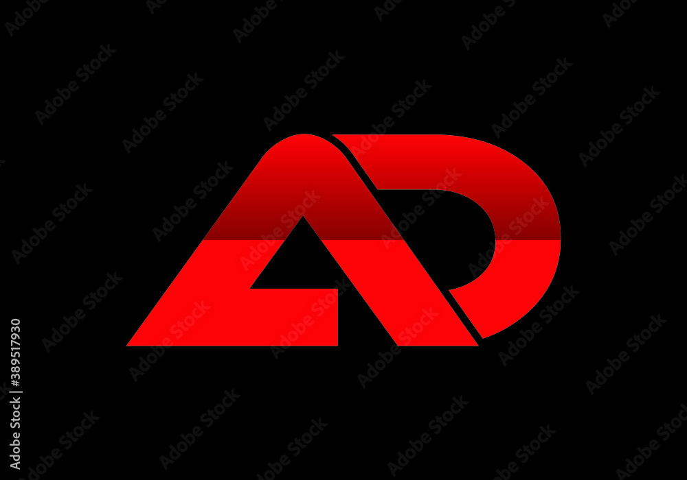 Letter A D Logo Design Vector Template. AD Letter Logo Design Stock ...