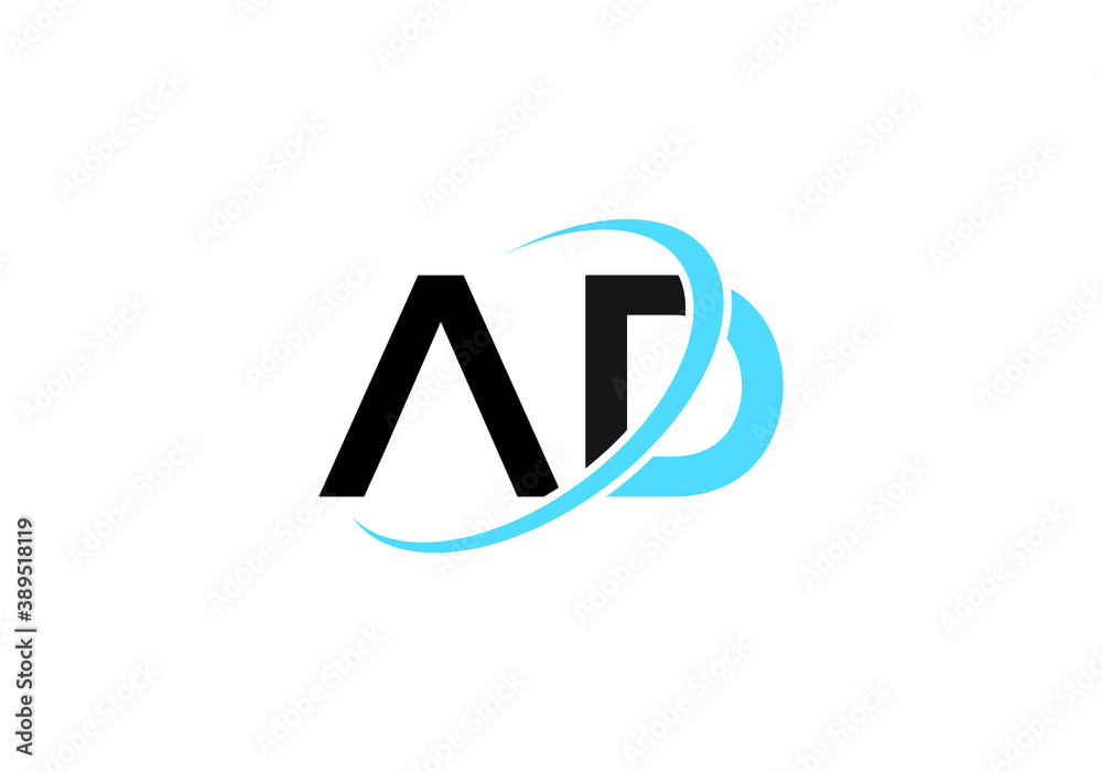 Letter A D Logo Design Vector Template. AD Letter Logo Design Stock ...