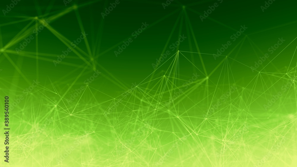 Abstract background with triangular cells for design. Bright green ...