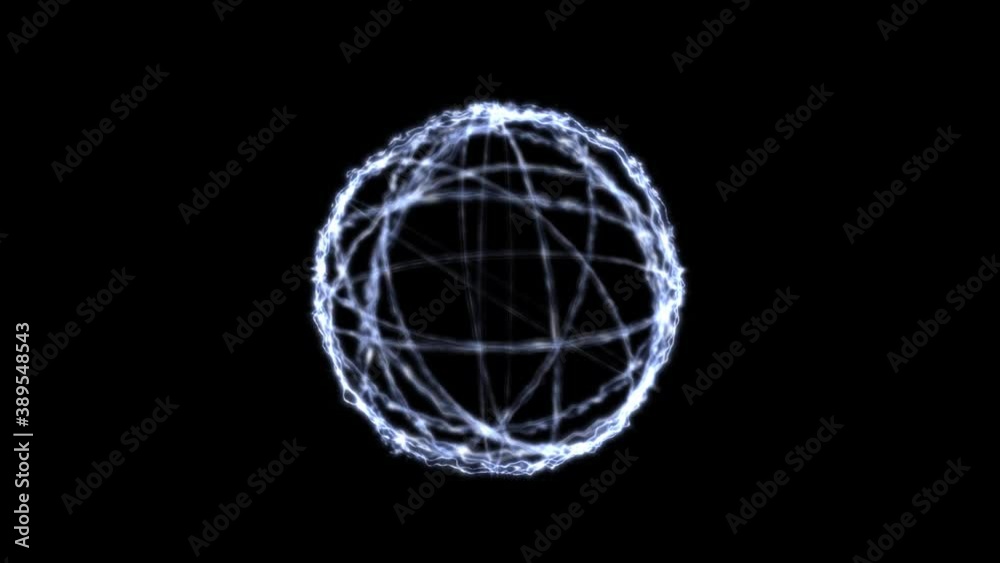 Electric fire ball with rotational motion ,abstract dynamic ring ...