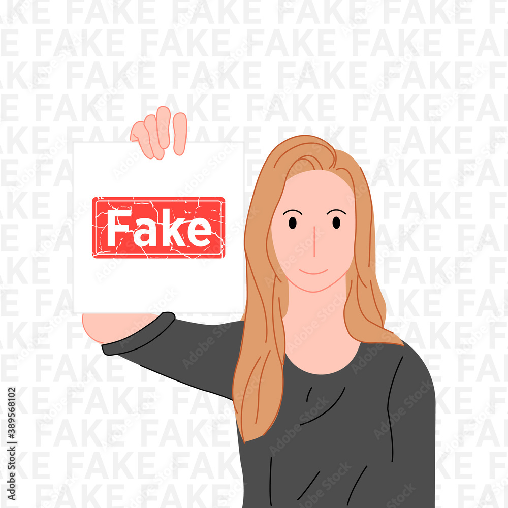 Person on white background telling lies vector illustration cartoon ...