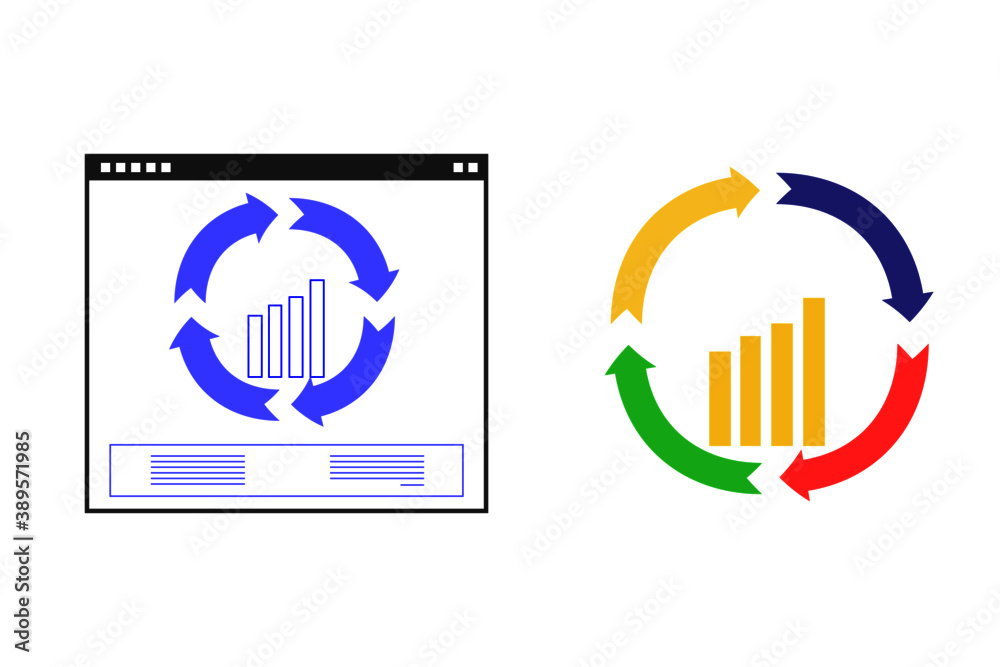 Agile iteration process digital twin leads to grows Stock Vector ...