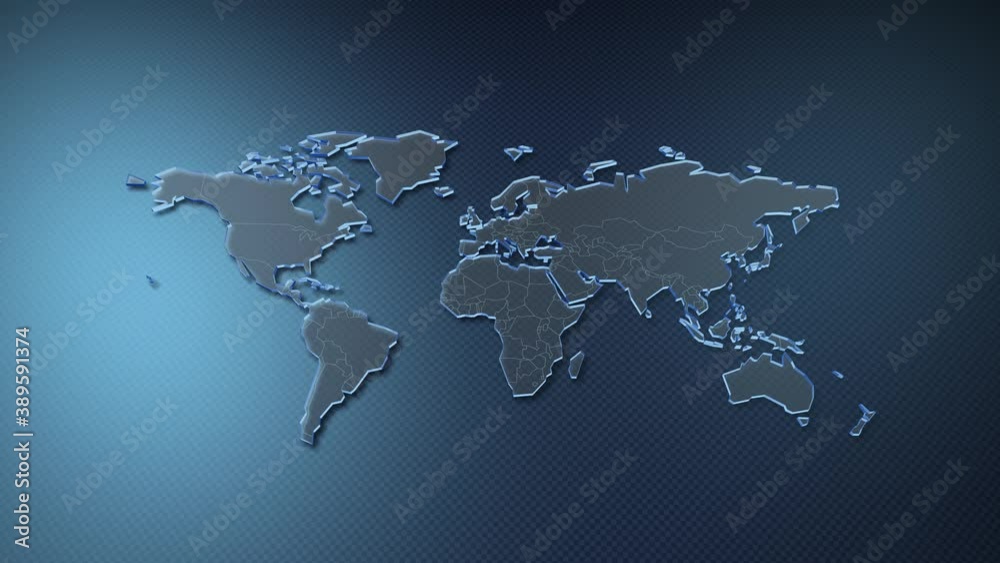 World Map Global USA Europe Asia background Stock Video | Adobe Stock