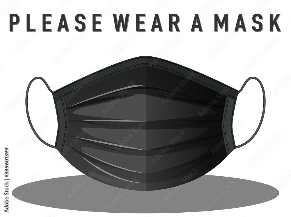Please wear mask sign Stock Illustration | Adobe Stock