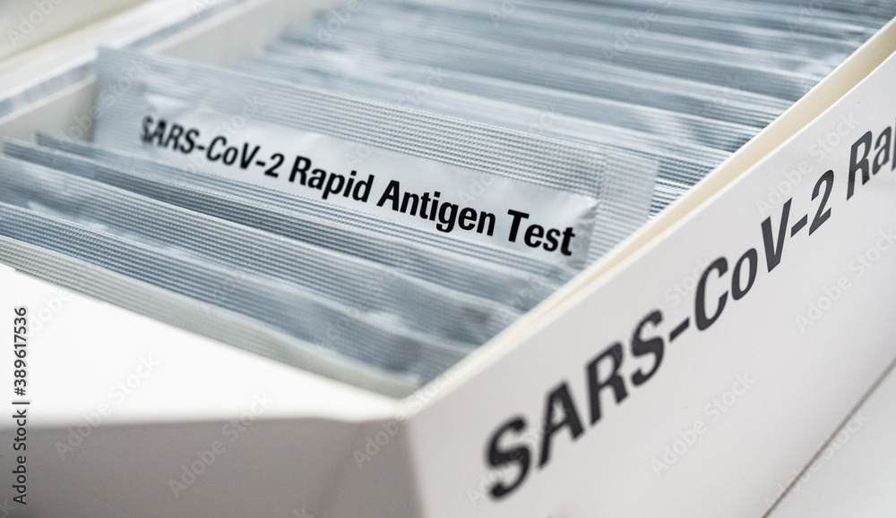 Covid 19 Rapid Antigen Test box Stock Photo | Adobe Stock