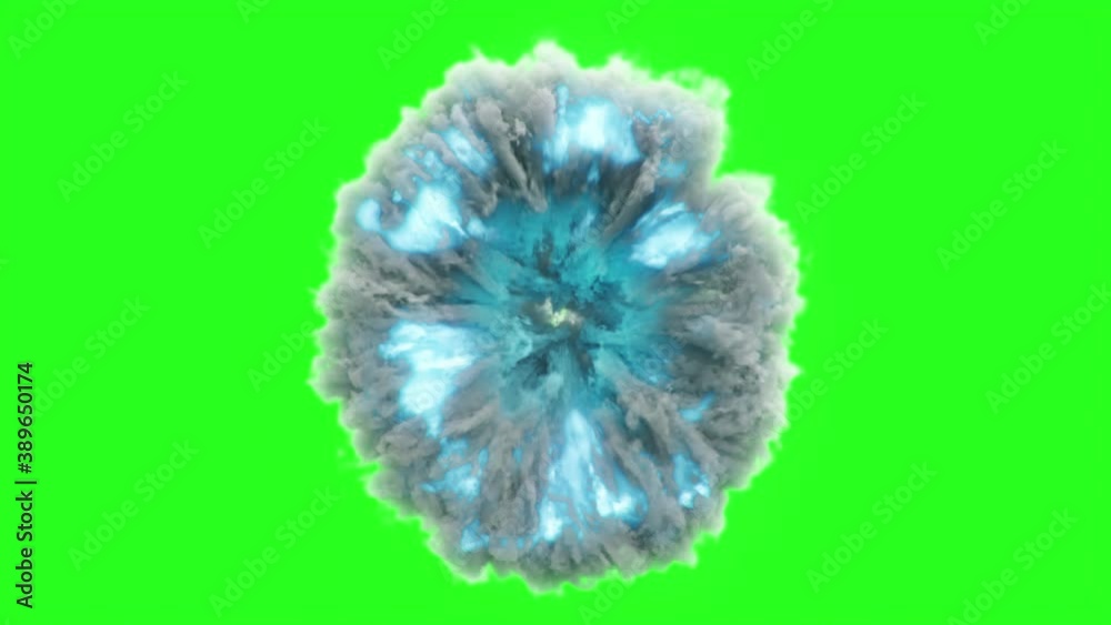Magic portal of clouds, smoke on a green screen. Opening vortex smoke ...