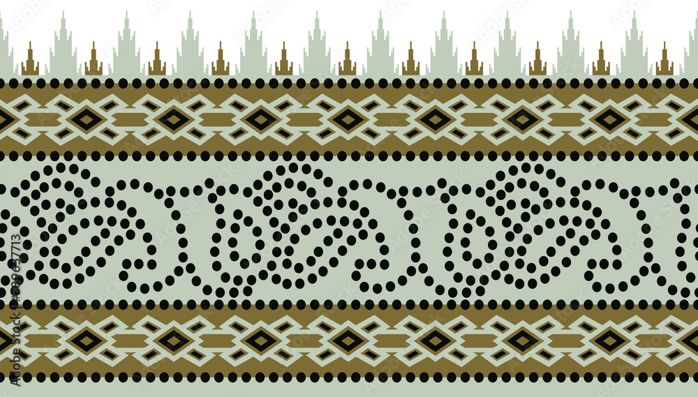 Seamless vector tribal border design Stock Vector | Adobe Stock
