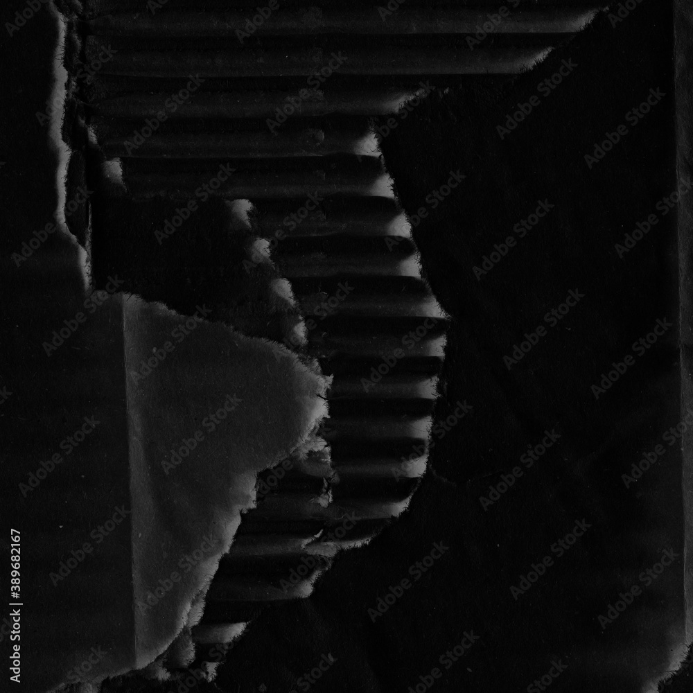 Black vintage rough sheet of carton. Recycled environmentally friendly ...